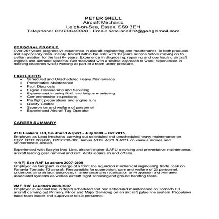 Peter Snell CV | DOCX