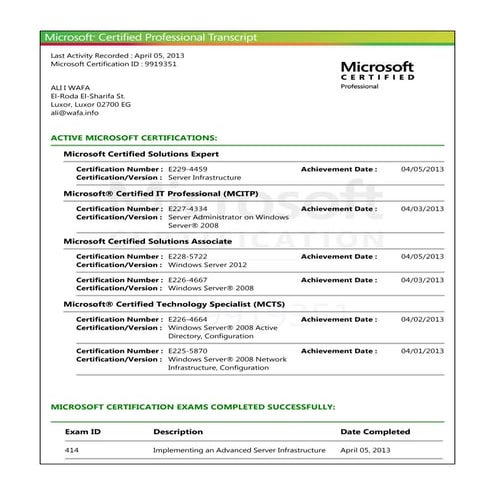 MS_Learning_Transcript | PDF | Operating Systems | Computer Software and Applications