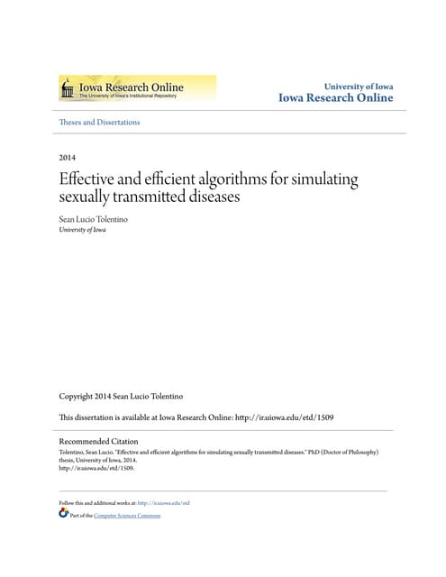 Effective And Efficient Algorithms For Simulating Sexually Transm Pdf