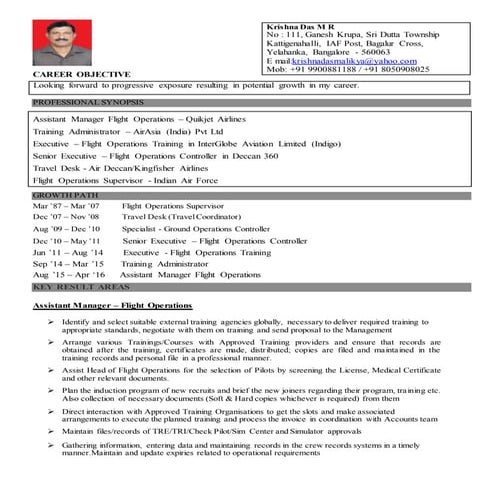 RESUME - KRISHNA DAS (OPS ) | DOCX