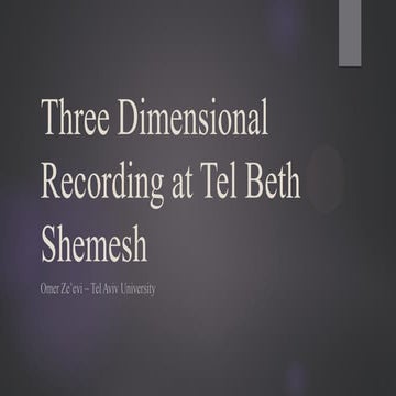 E06 omer zeevi_3_d_recording_beth-shemesh | PDF