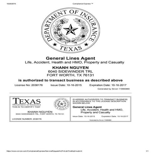 Khanh Nguyen General Line License | PDF | Business | Business and Finance