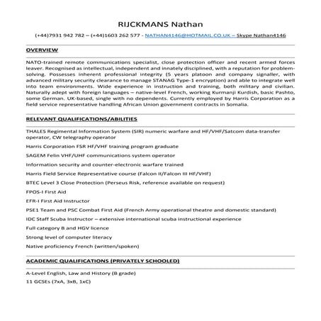 NRIJCKMANS CV | PDF