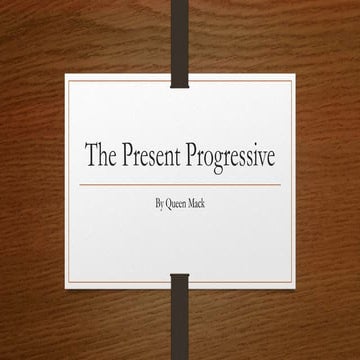 progressive.tense.presentation | PPTX