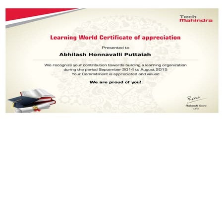 Certificate of Appreciation | PDF