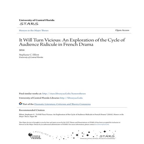 It Will Turn Vicious - An Exploration of the Cycle of Audience Ridicule ...