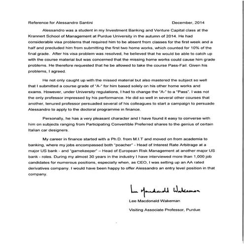 Reference Letter Lee Wakeman | PDF