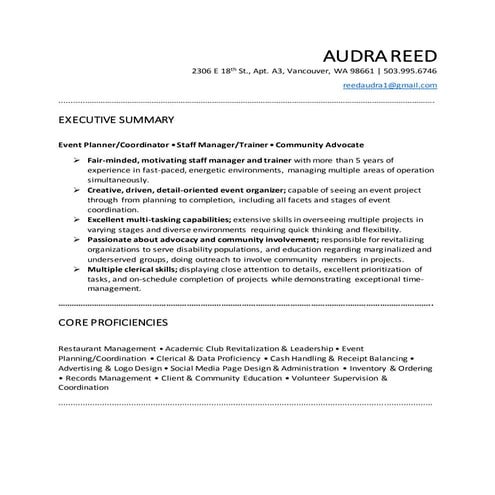 Judy's Resume 1 | DOCX