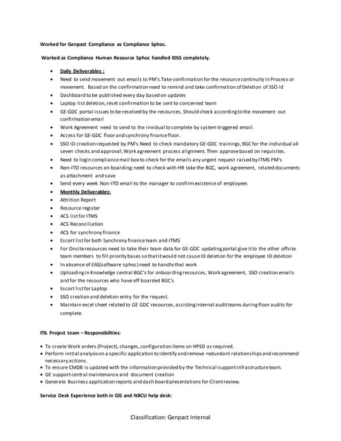 Genpact – Key Policies and Practices | PPTX