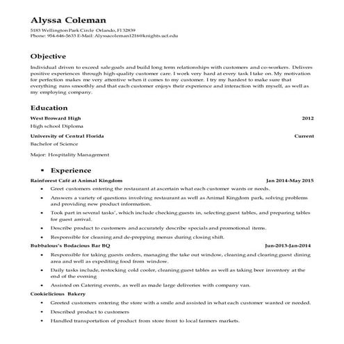 Lauren resume 2 | PDF