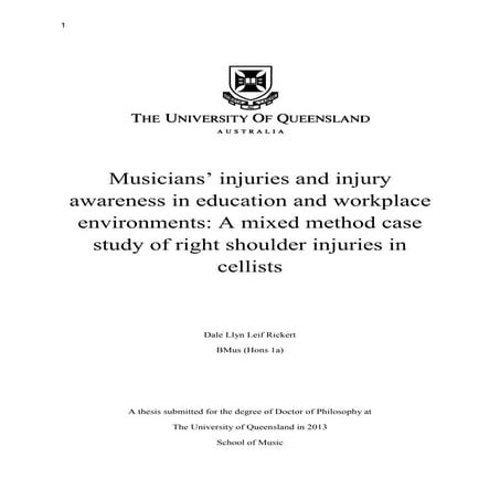 Dr Dale Rickert - PhD Thesis - University of Queensland - Australia ...