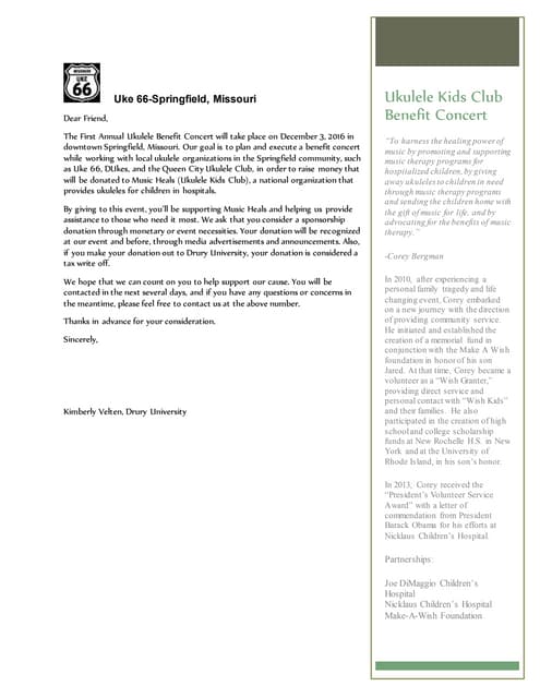 Thank You Letter - Memorial Golf Tournament | PDF