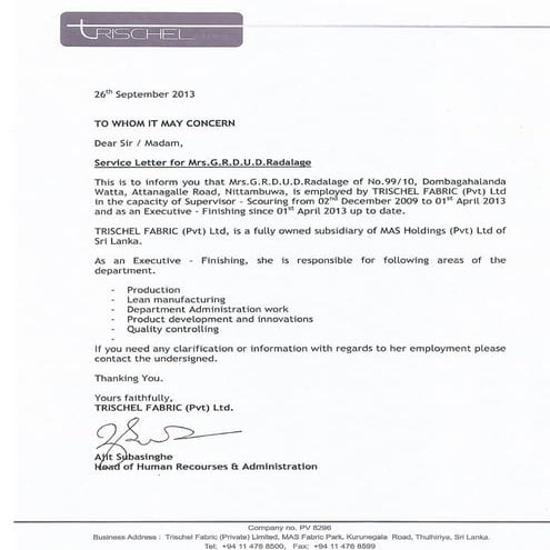 experiance latter | PDF