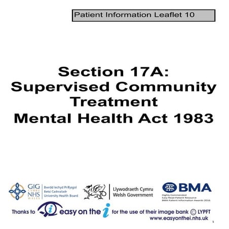 MHA Section 17A - Leaflet 10 | PDF