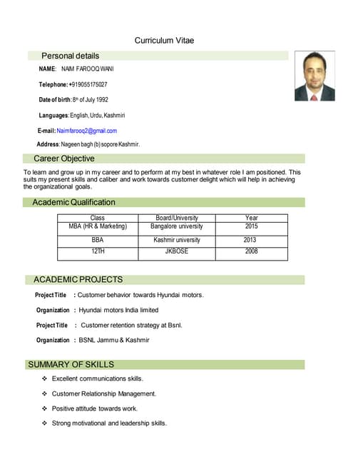Curriculum Vitae | PDF
