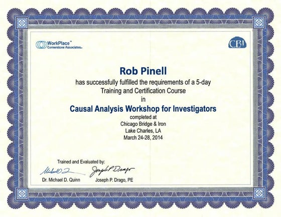 Rob Pinell - RSO Certificate WorldSpec | PPT