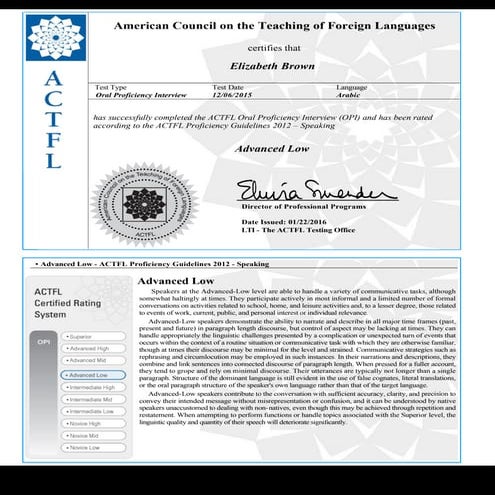 Brown.Elizabeth OPI Certificate | PDF