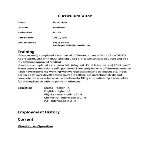 DARREN CV | DOCX
