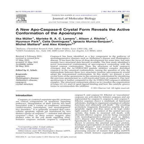 casp6 paper JMB2011 | PDF