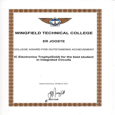 Wingfield Technical Practical courses | PDF | Consumer Electronics | Technology & Computing