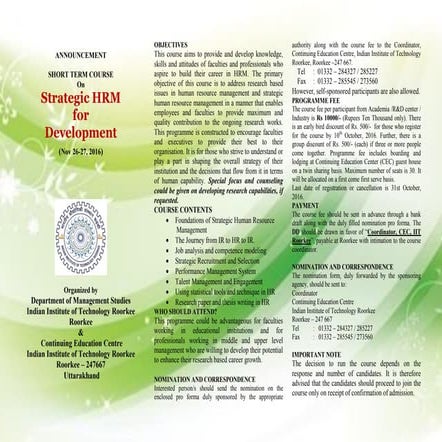 Strategic_HRM_and_Development_Brochure | PDF