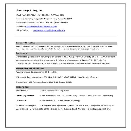 Resume_Exp_Sandeep_Current | PDF