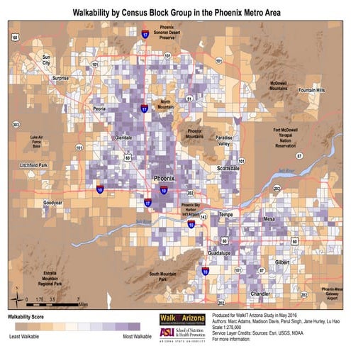 Walkability Map | PDF | North America Travel | Travel Locations