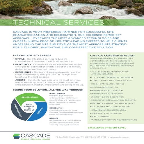 CASCADE Tech Services Overview | PDF | Environmental Services Industry ...