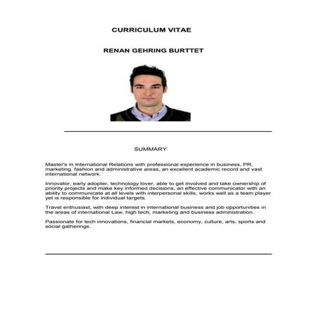 Renan Burttet CV. | DOC