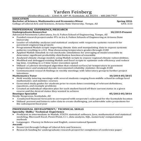 Resume-Yarden1 | DOCX