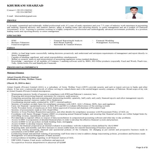 Khurram Shahzad-CV updated | PDF
