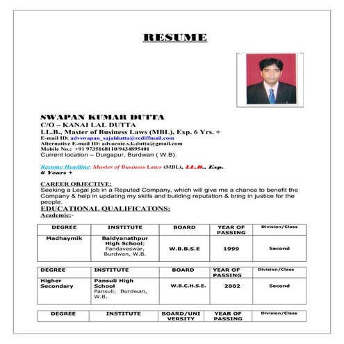 SWAPAN NEW RESUME 2014 25 04 14 | DOC