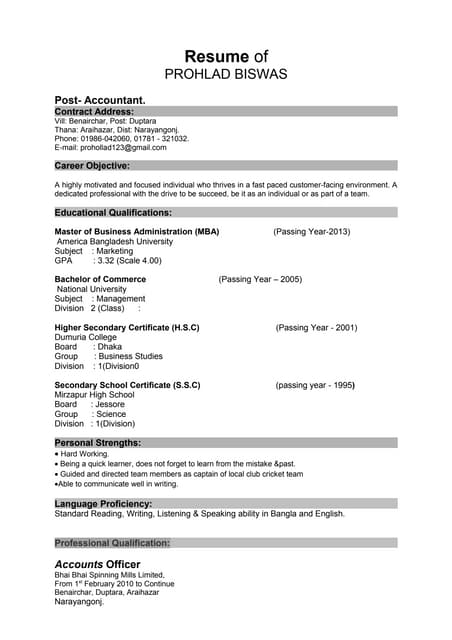 Md.Salahuddin cv | PDF