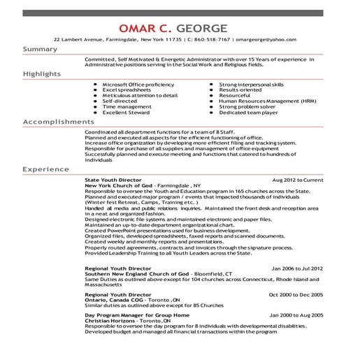 Omar C. George Resume | PDF