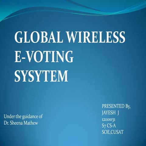 Global wireless e voting | PPTX