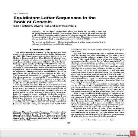 Statistical Science (1994, Vol. 9, No. 3, 429-438) | PDF