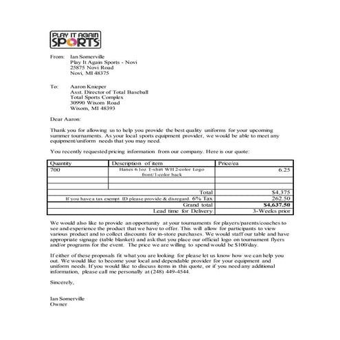 Total Sports Proposal | DOCX