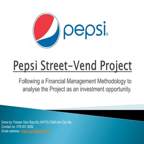 Pepsi Street-Vend Project | PDF