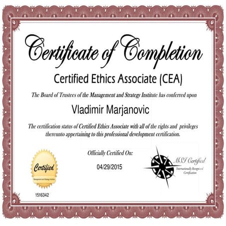 CEA Certificate | PPT