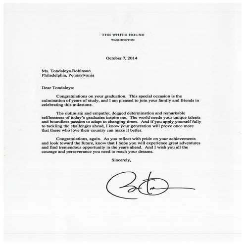 Letter from Barack Obama | PDF