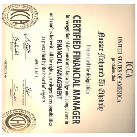 CFM Certificate | PDF
