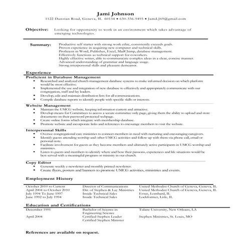 Jami L Johnson Resume | PDF