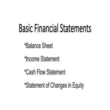 Basic financial statements in entrepreneurship business lectures | PPT