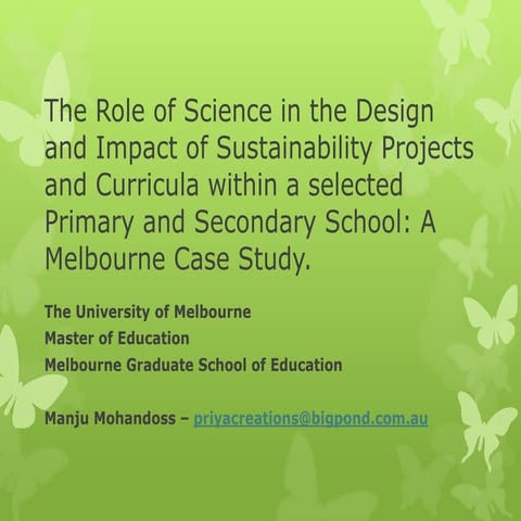 The Role of Science in the Design and | PPT