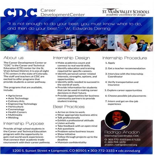 cdc intern brochure | PDF