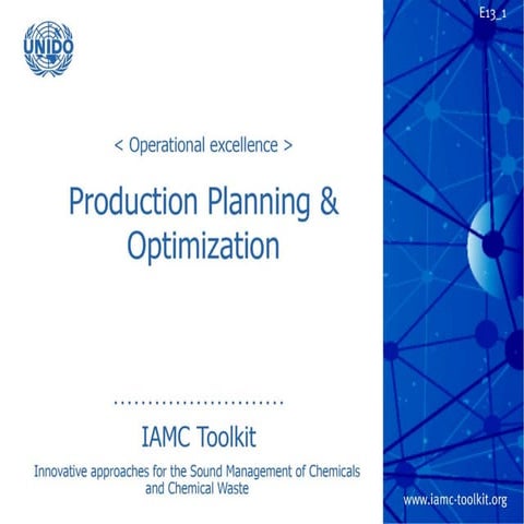 E13 1 production planning optimization_final-web | PPT