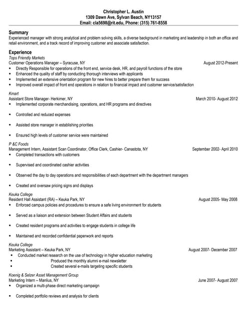 Resume - Alexander Riggs 2-19-15 ACCNT | PDF