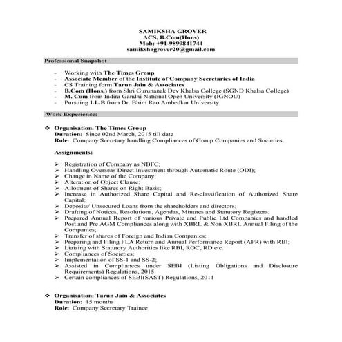 Resume-Samiksha | PDF