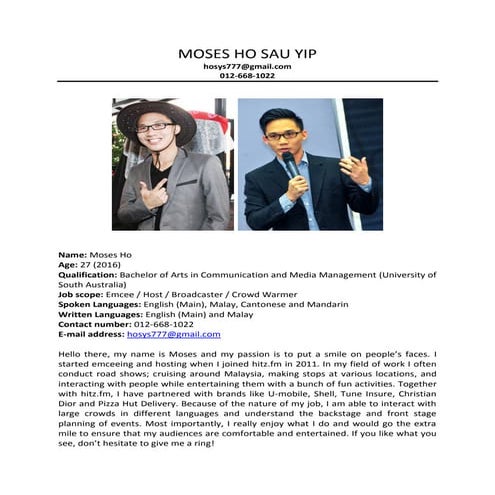 MOSES MC Profile - 2016 | PDF