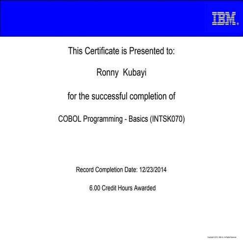 COBOL Programming - Basics | PDF